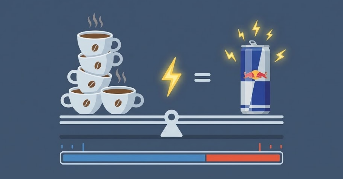 How Many Cups Of Coffee Equal The Caffeine In A Red Bull? | Smart ...